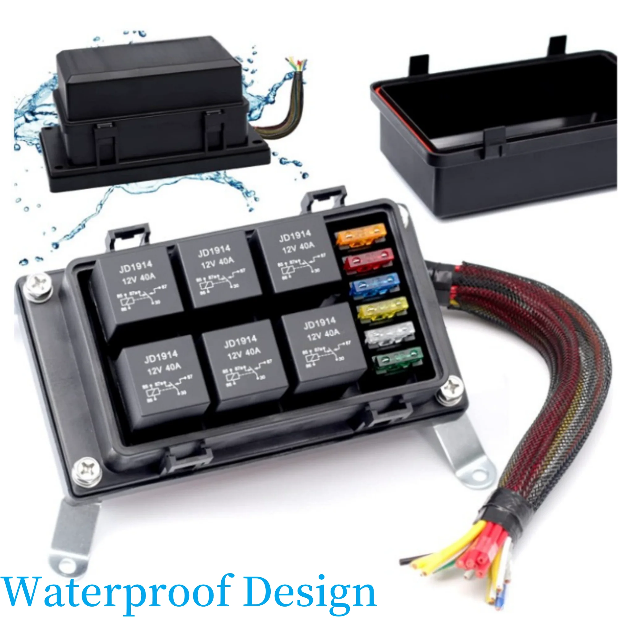 6 Way Fuse and Relay Box - Reliable 12V Automotive Solution