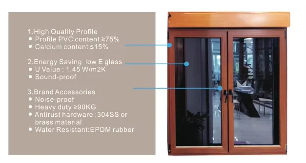 Yekalon Horizontal Sliding Casement UPVC Windows - Modern & Durable