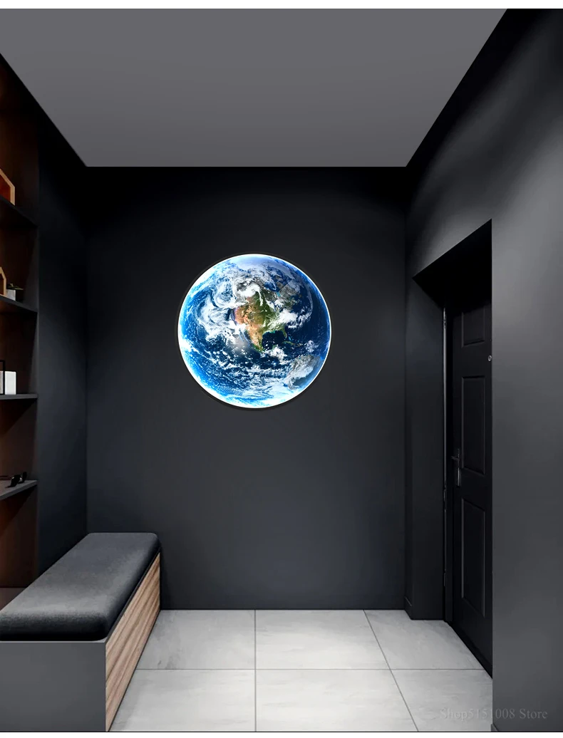 Decorative Painting with LED Light - Mars Wall Lamp