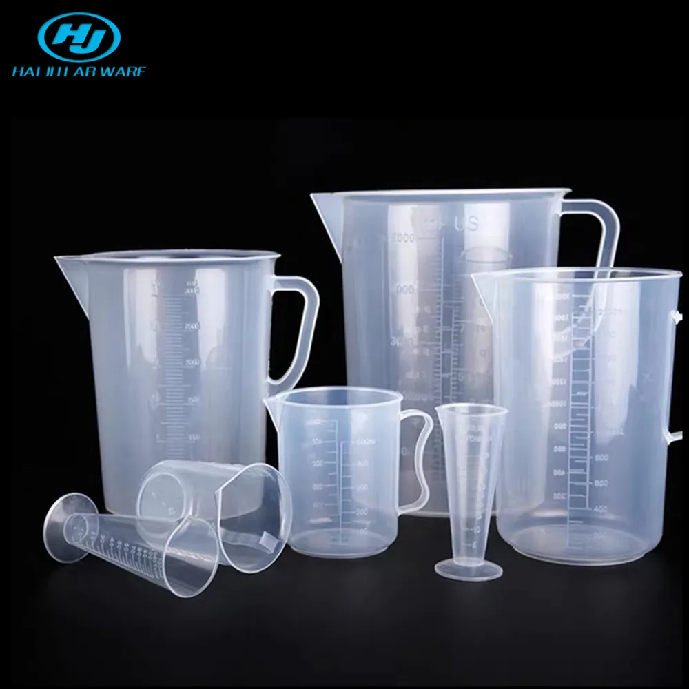 HAIJU LAB 1000ml Disposable Plastic Measuring Cup/beaker With Handle ...