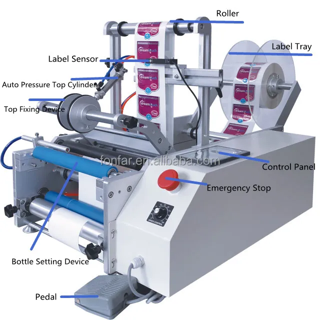 Tabletop Round Small Semi Automatic Labeling Machine Round Square ...