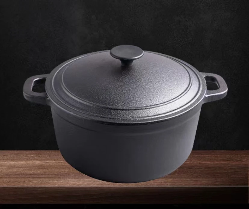 Amazon Basics Preseasoned Dutch Oven With Dual Handles Cast Iron Pot ...