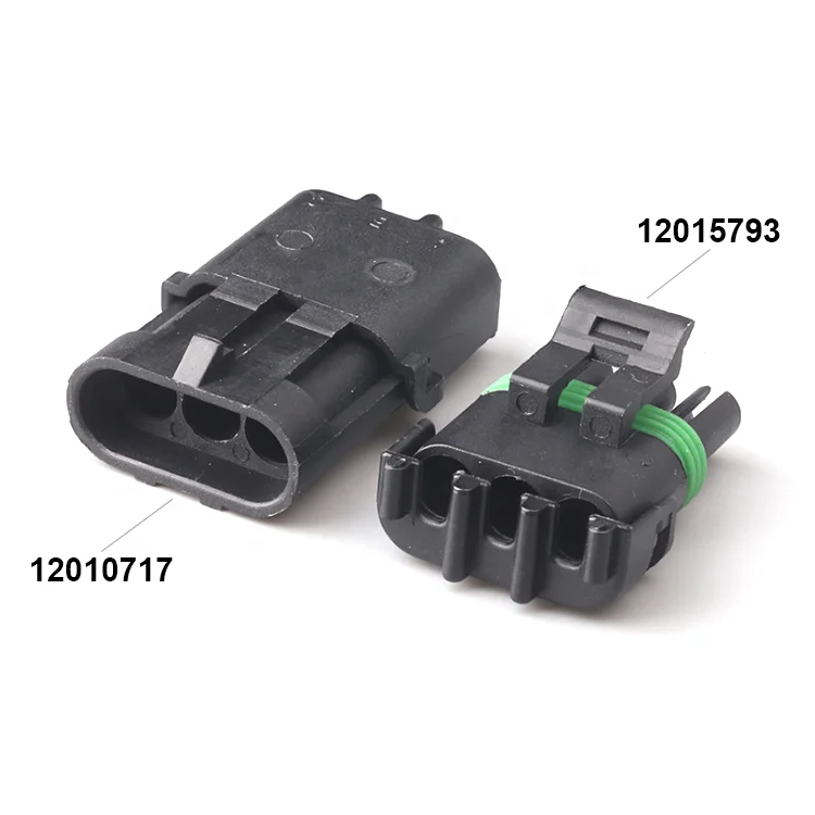 12010717 3 Pin Male Connector Plugs Map/tps Waterproof Electrical Car ...