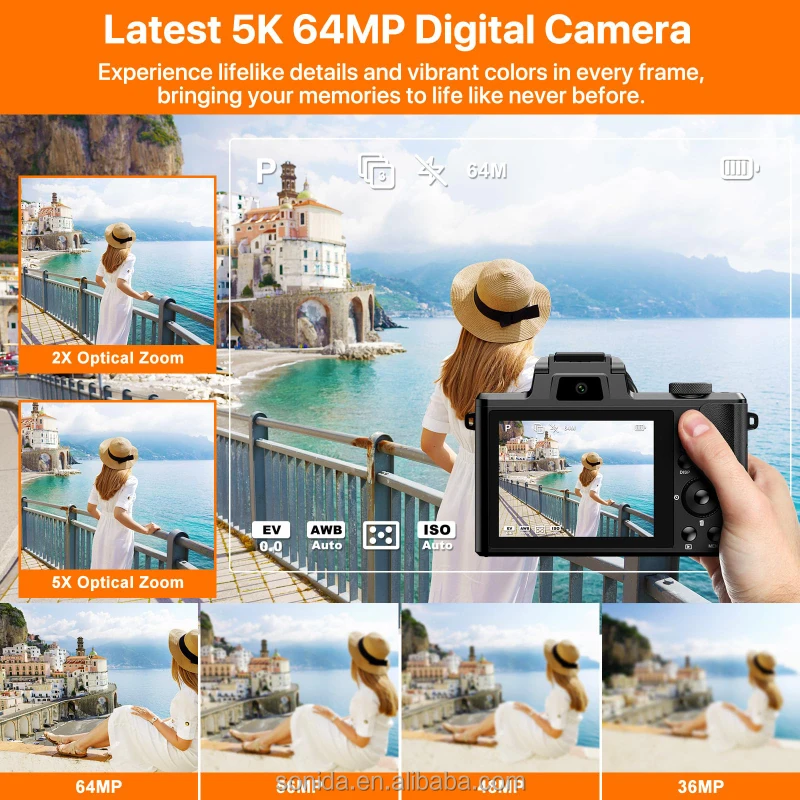 Custom 5x Optical 8k Video and Audio Professional Cameras