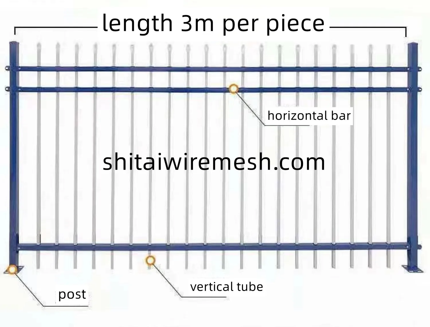 Commercial Outdoor Galvanized Steel Metal Fencing Panels Welded Wire ...