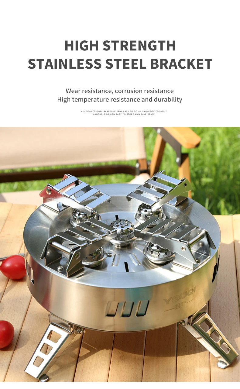 Outdoor Camping Folding Bracket Portable Barbecue Grill Pot Burner ...