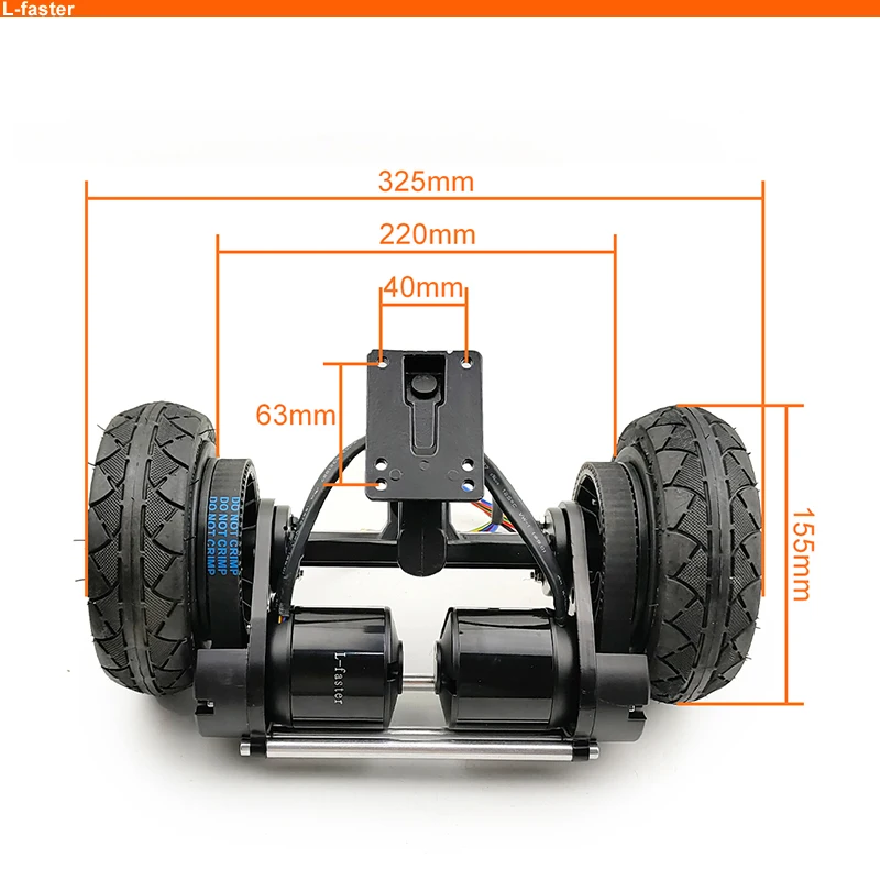 6 Inch Wheel Electric Skateboard Belt Drive Conversion Kit with 36V ...