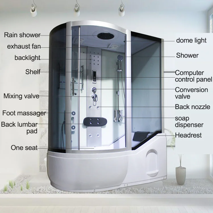 The Shower Room with a Rain Separate Shower on the Top Has a Foot ...