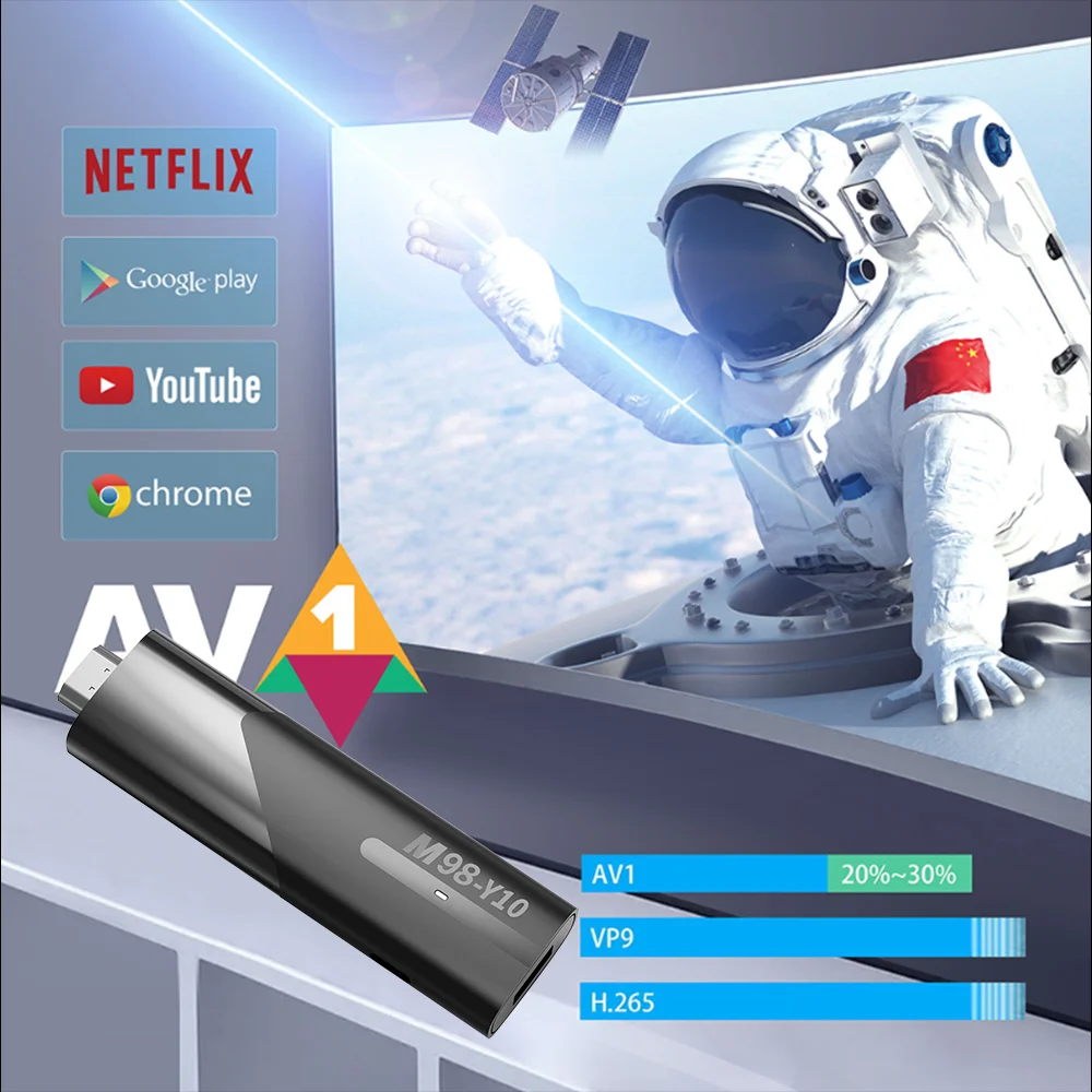 M98 Y10 TV Stick - Android 13.0, Dual Wifi, 4K Support