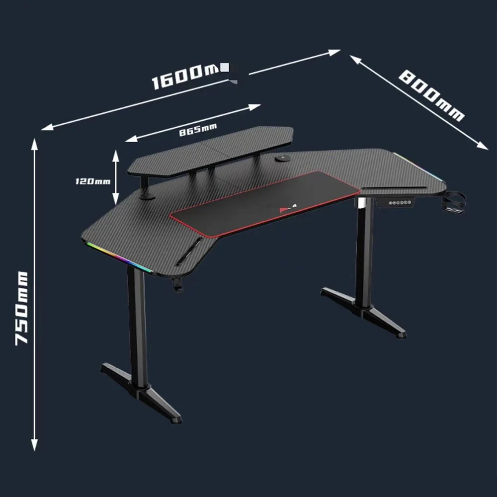 Charmount Gaming Table - Luxury Adjustable Desk with USB