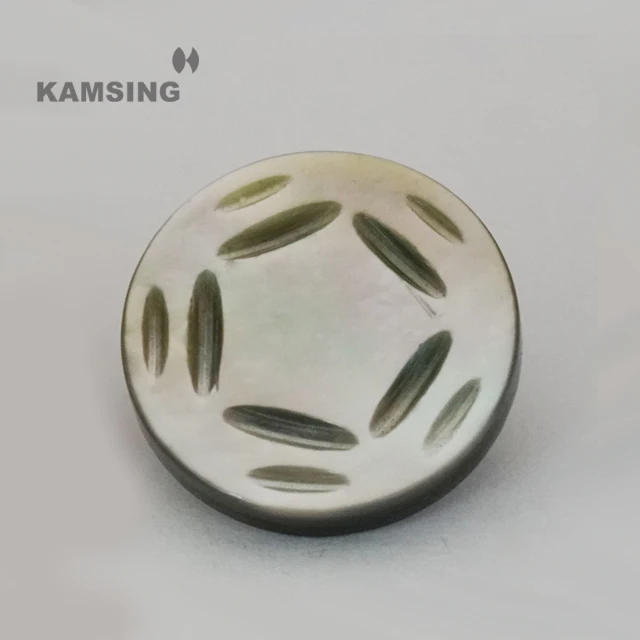 Kamsing Pearl Oyster Shell Button Laser Cut Fine Engraved Natural ...