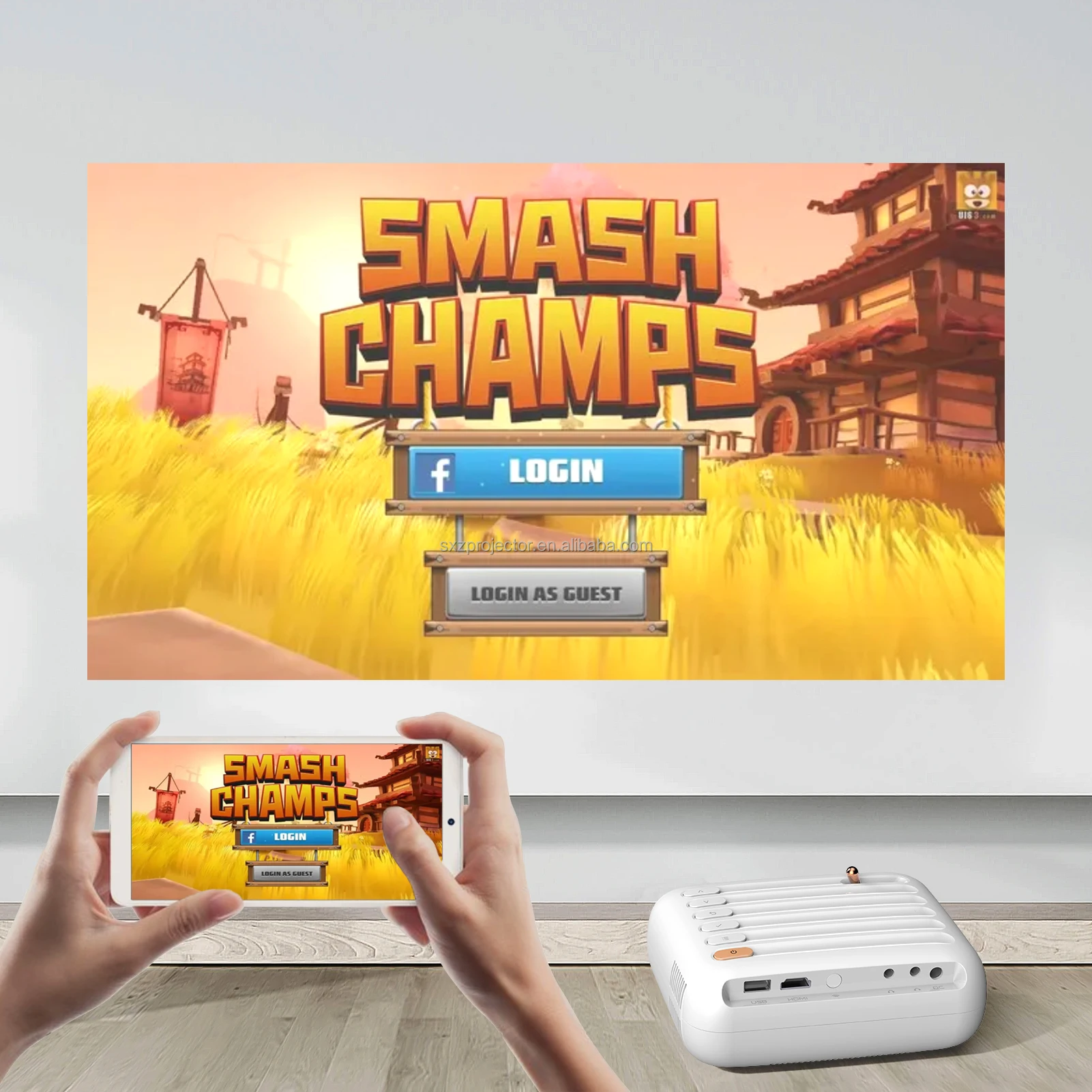 Miracast Smart Portable WIFI 5000 Lumens MINI HD Projector