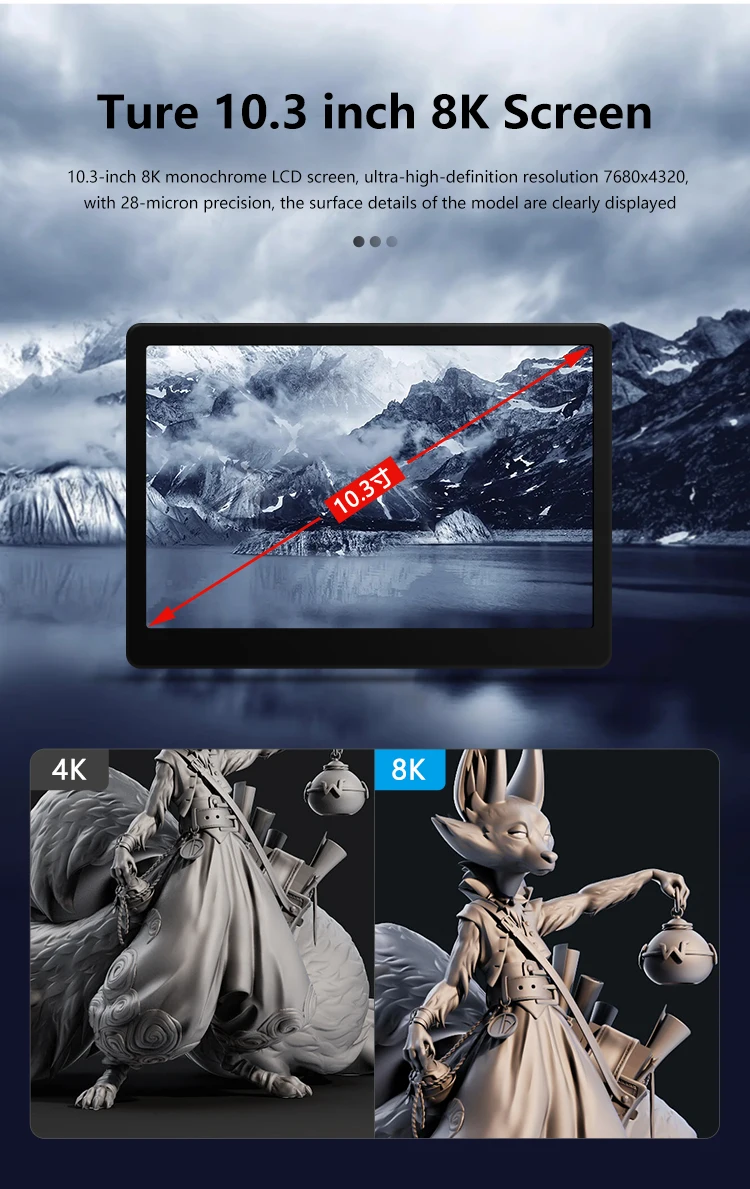 Kingroon Máy In 3d Lcd Kp8 8k Máy In Nha Khoa 3d Kích Thước Lớn Bằng N ...