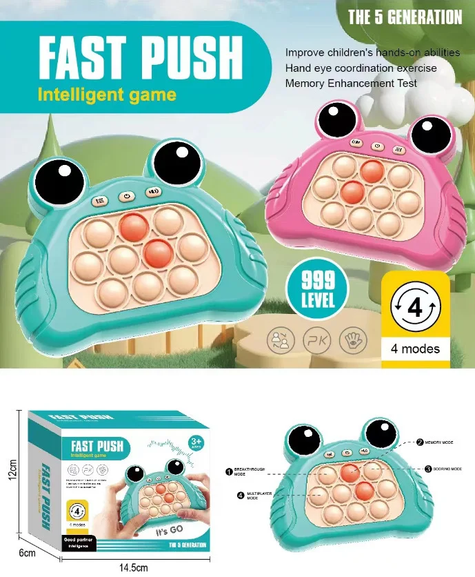 Hot Pop Toy Bubble Sensory Light Up Quick Pop Push Electronic Juguete ...