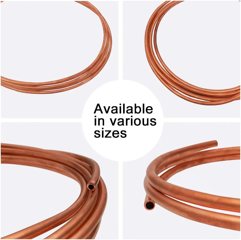 Thick-walled Pure Copper Tube Industrial Hollow Round Copper Pipe Seamless Pancake Coil Copper ...