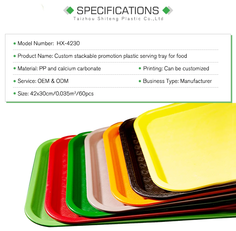 Multipurpose Large Plastic Serving Tray - Customizable OEM | Wholesale