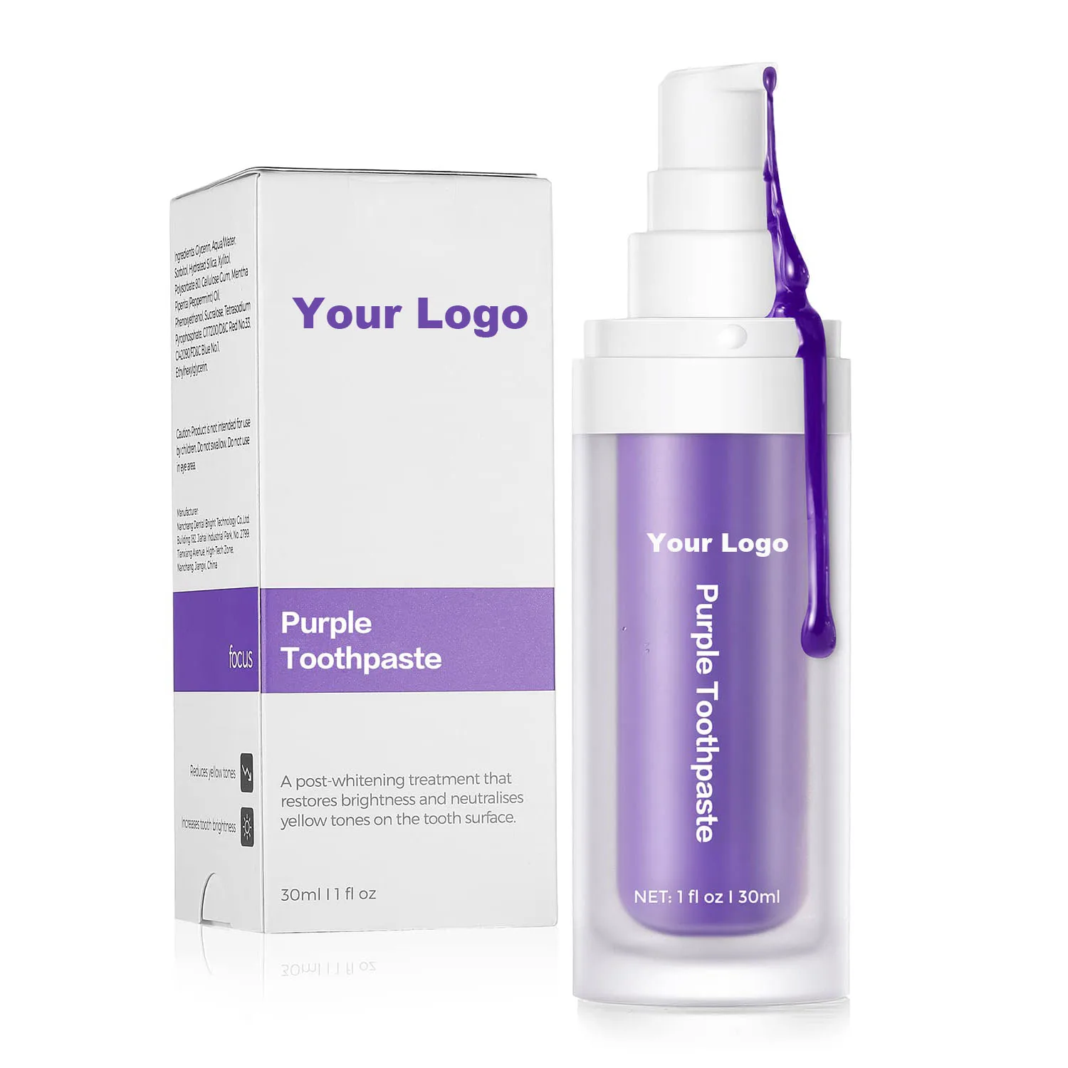 V34 Toothpaste For Color Correct And Teeth Whitening 30ml For Travel Or ...