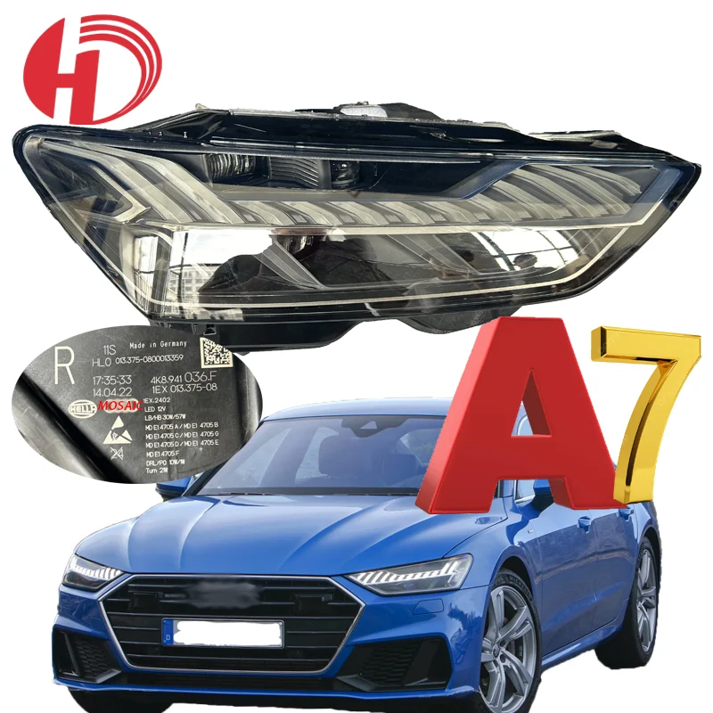 Plug and Play 2021 2022 2023 Headlight Assembly OEM 4g8941784 for Audi A7 A6 Q7 Matrix Headlamp ...