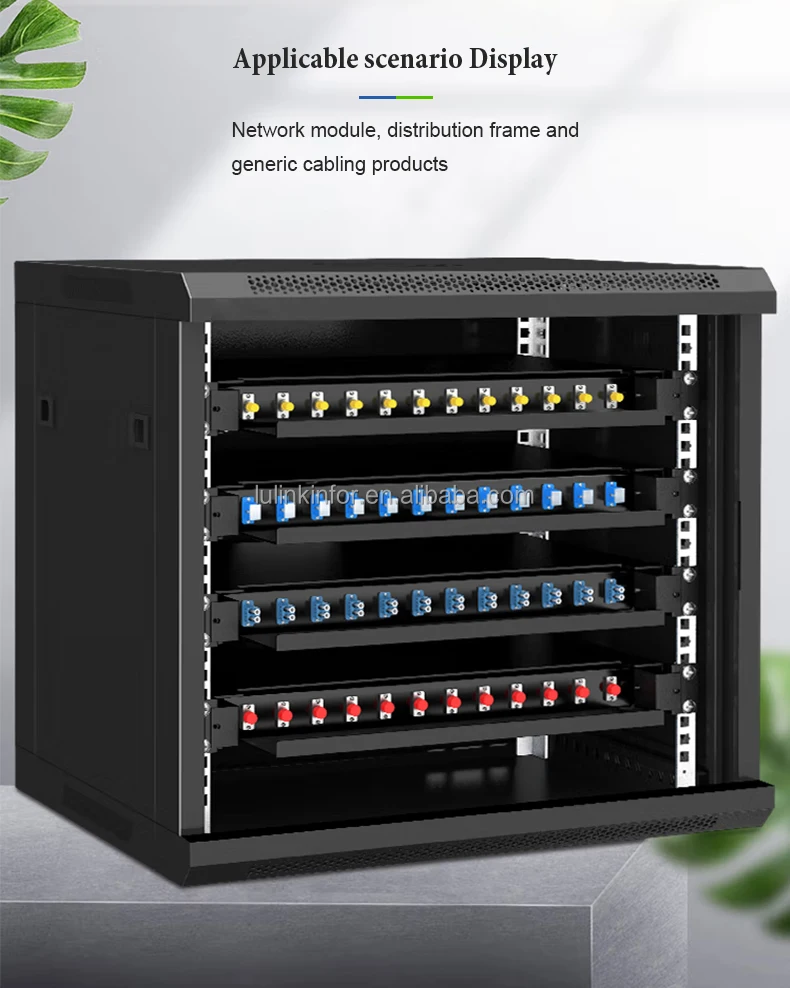 FTTH Optical Mini Rotary ODF 1U Terminal Box MPO 6 8 Puertos