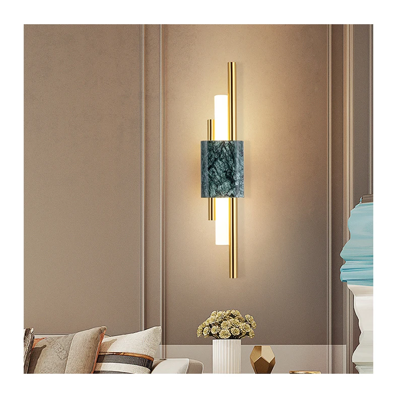 Modern household led marble wall lamp for indoor aisle hotel decoration ...