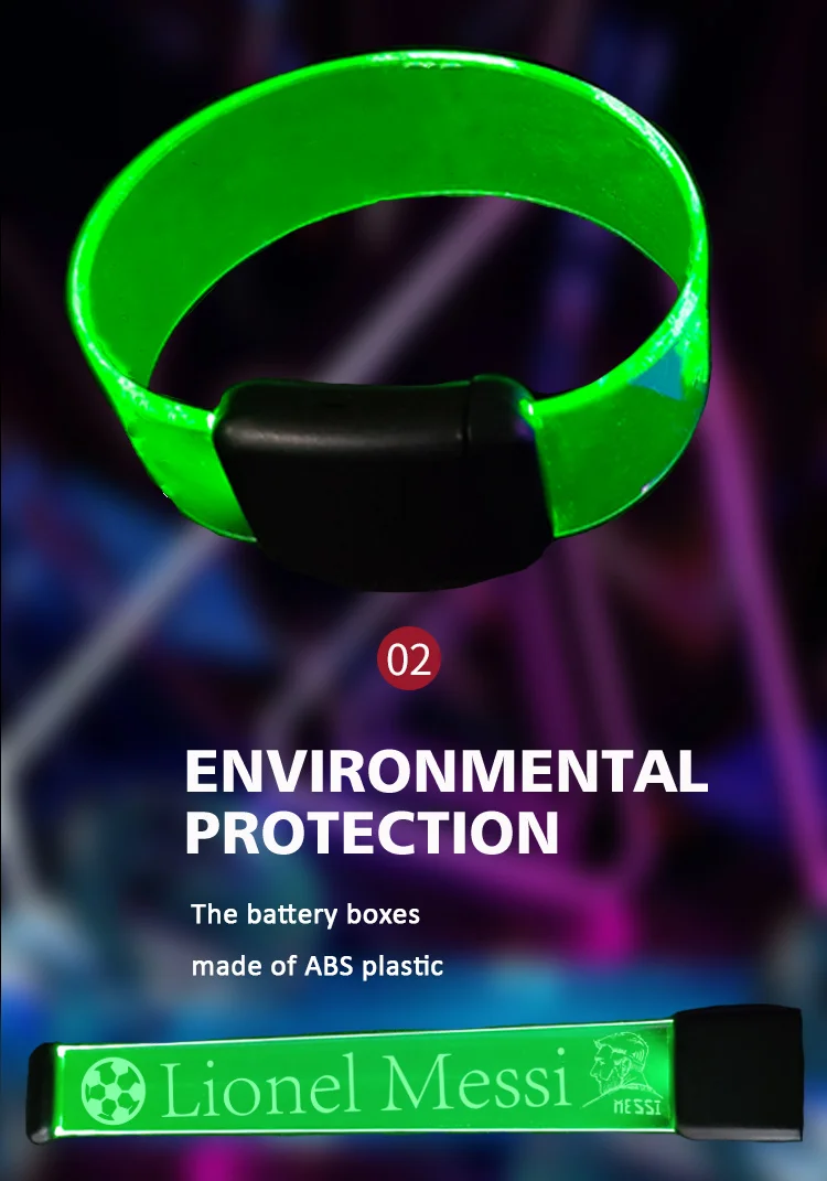 Luminous Messi Led Glow Bracelet With Magnetic Wrist Arm Bands For ...