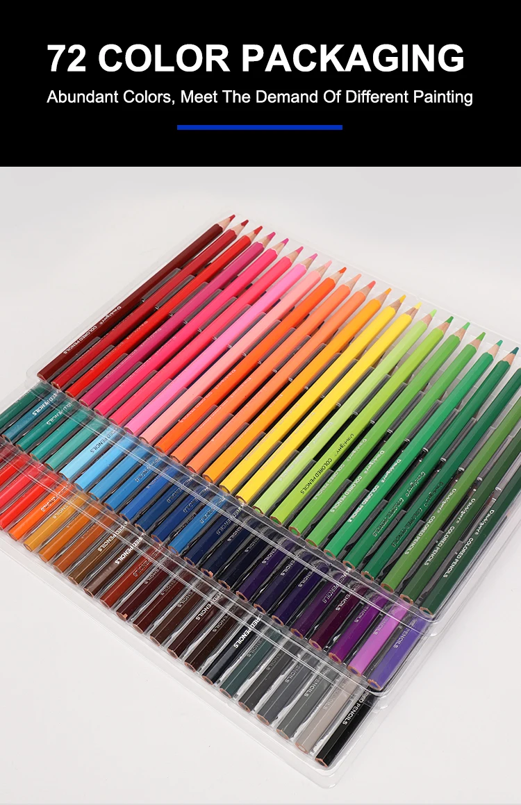 72 Oil-based Color Pencil Set for Artist Coloring Soft Core ...