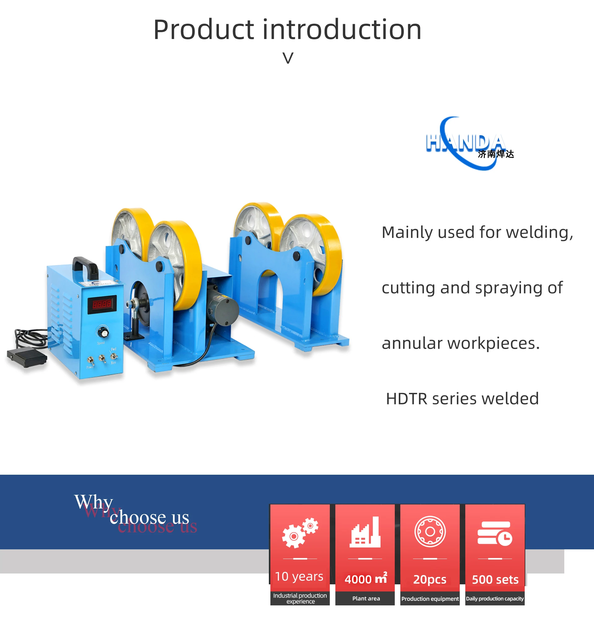 1 Ton Self-aligned Welding Rotator/3 Ton Automatic Welding Turning ...