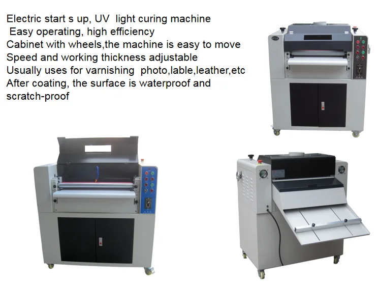 Slick Drying Coating Machine With Roller Pressing Photo Surface Coater Uv Lqiuid - Buy Uv Lamp ...