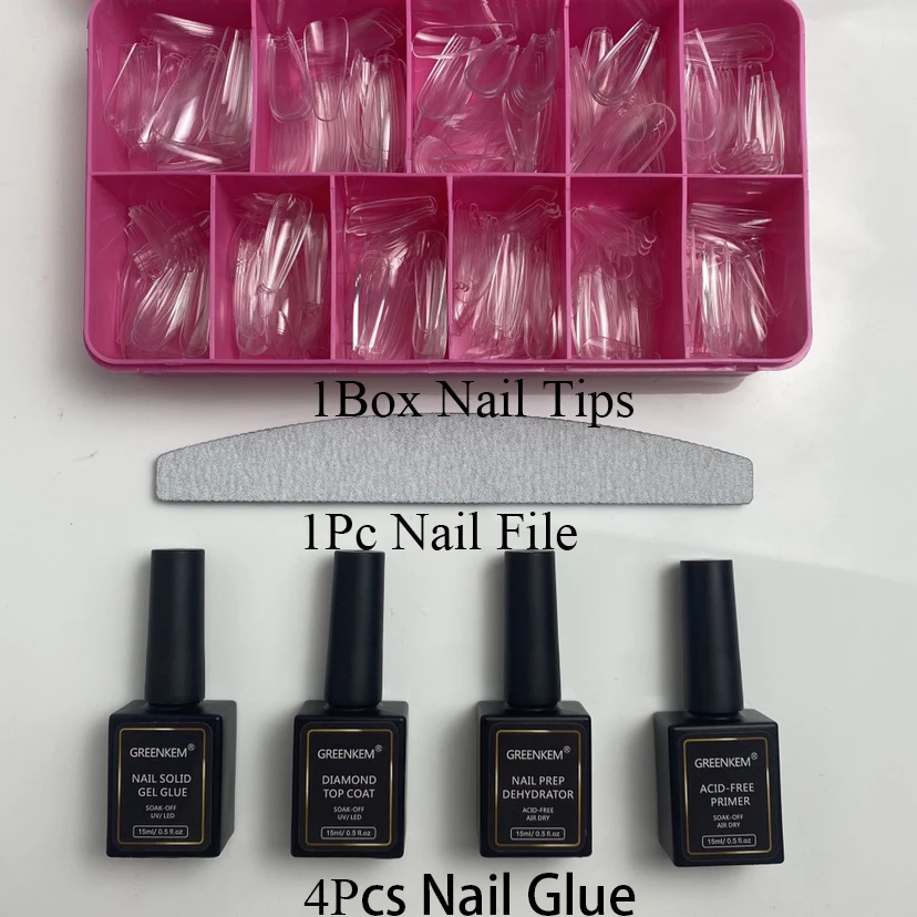 Private Label Gelly Tip Solid Gel Glue Box Set for Nail Art