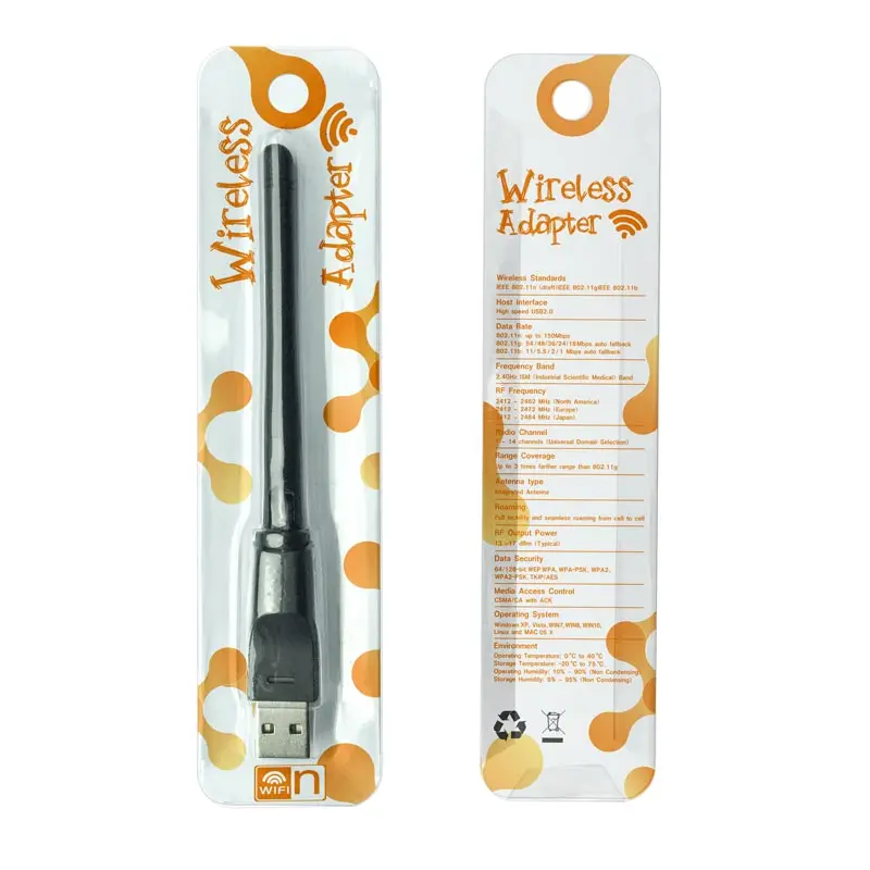 11n 150m Adapter Mtk 7601 2.4 Ghz Usb2.0 Wireless Network Dongle External Fixed 2db For Pc - Buy ...