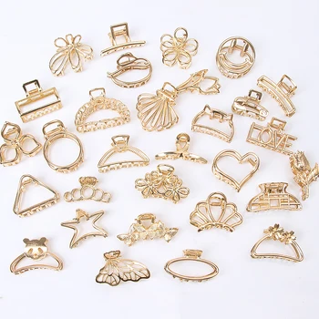 Small Hair Claw Stylish Alloy Hair Accessory For Secure Ponytails And ...