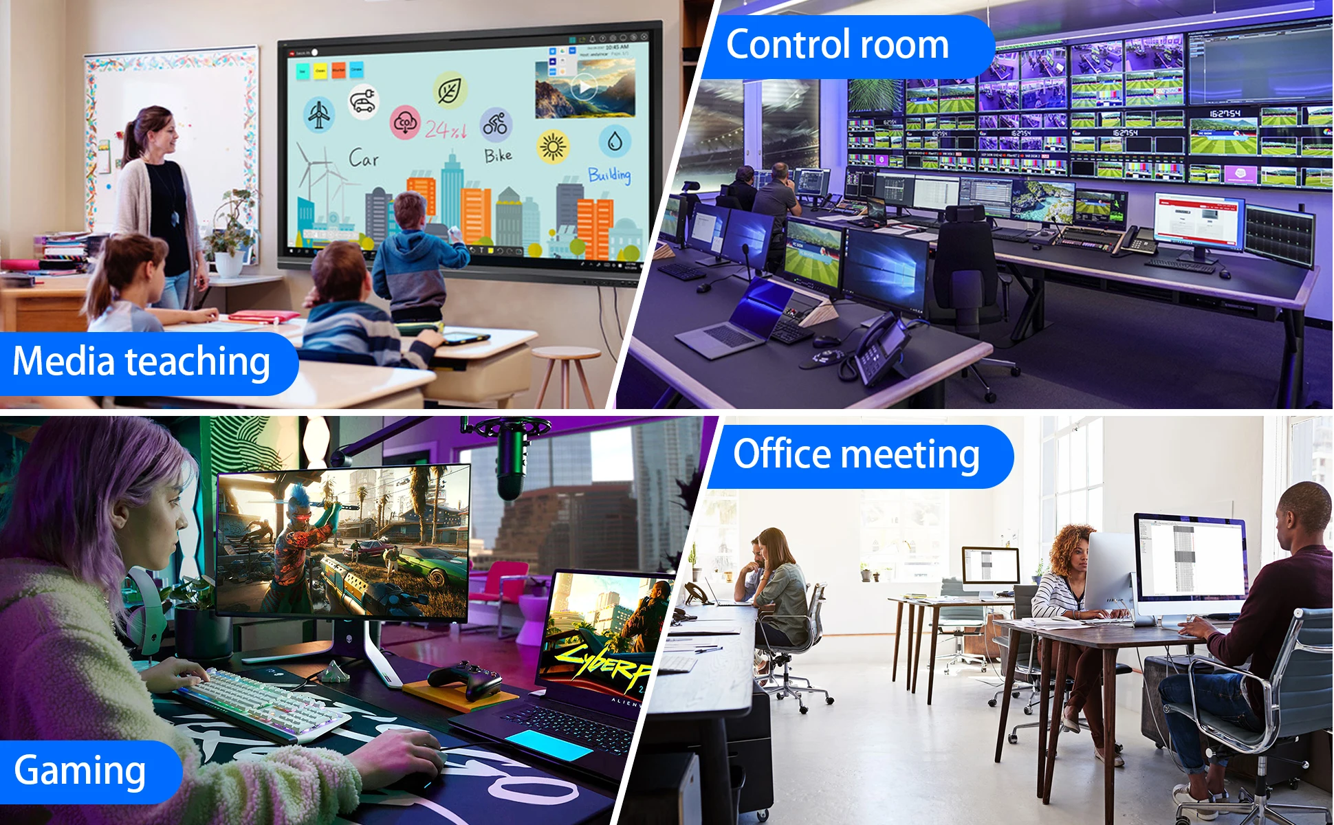 2 In 4 Out Usb3.0 Splitter Switcher With Kvm For Control Room/media ...