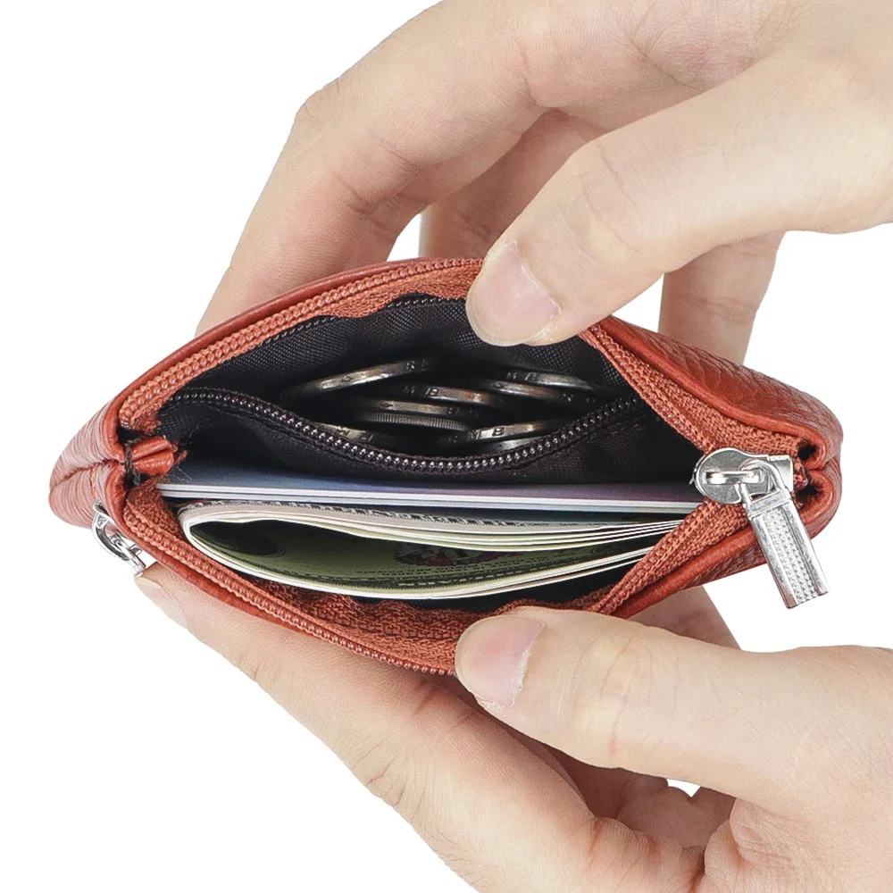 AndoBag Mini Coin Purse for Women, Genuine Leather Change Pouch, Simple ...