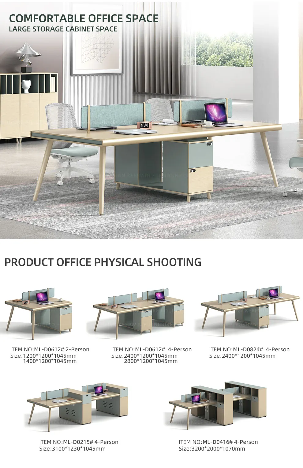 High Quality Office Table Open Modular 4 Seater Staff Work Desk 2 ...
