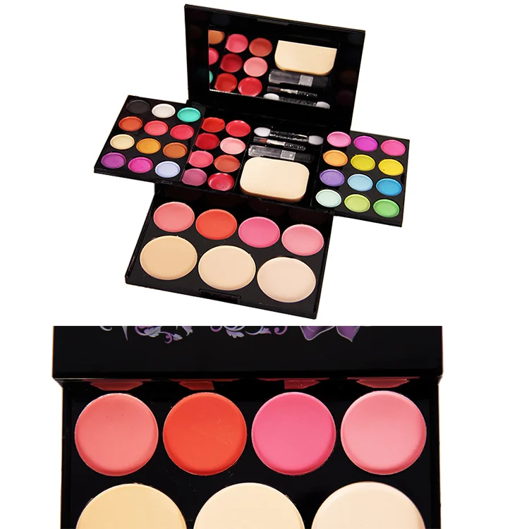 Ladies Vegan Makeup Kit - All-in-One Eye Shadow Palette & Blush Gift ...