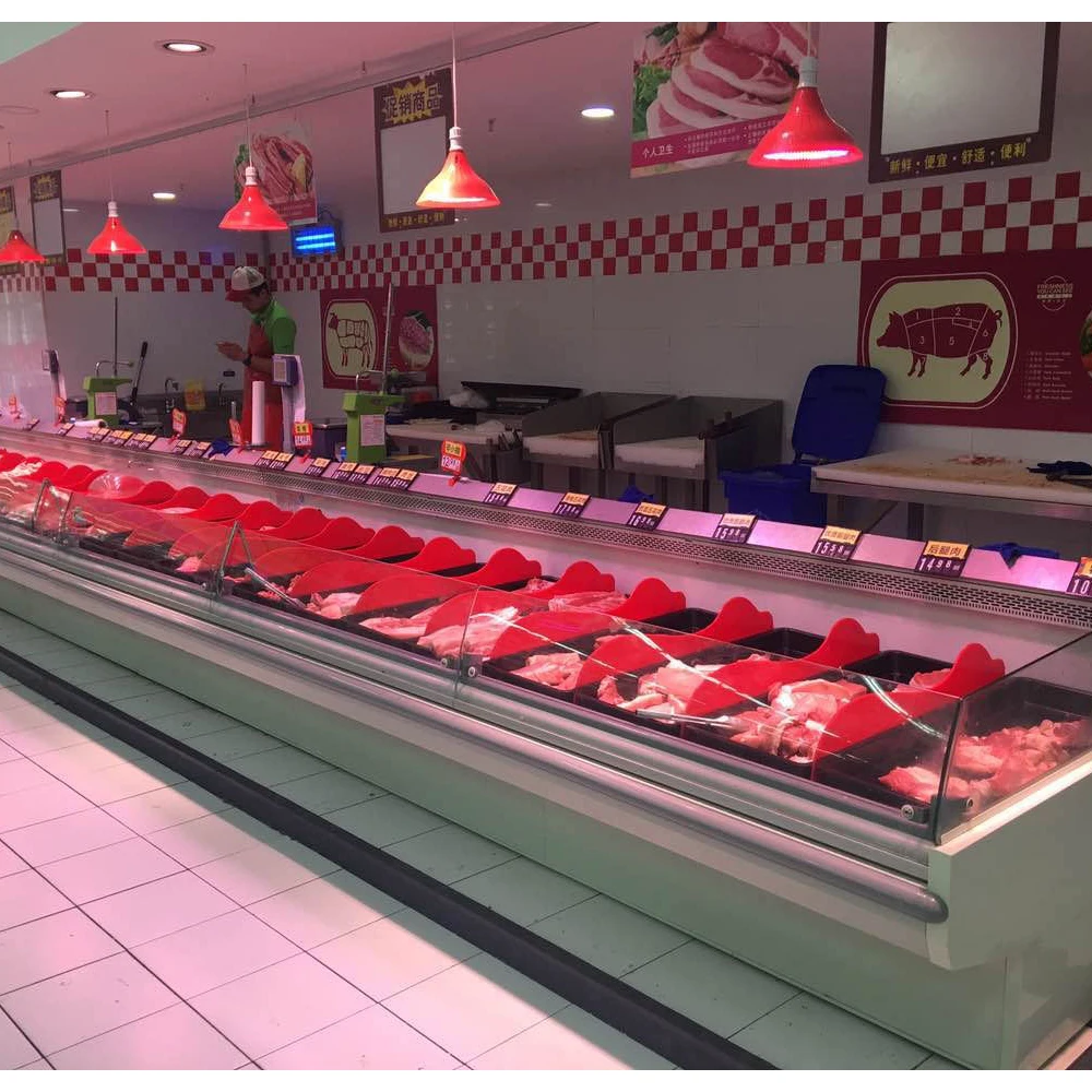 Commercial Supermarket Meat Display Showcase Refrigerator Freezer ...