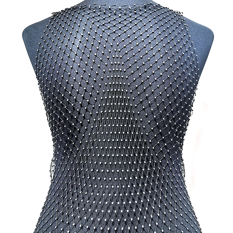 Wholesale Sparkle Crystal Hollow Out Crochet Stretch Mesh Ss8 ...