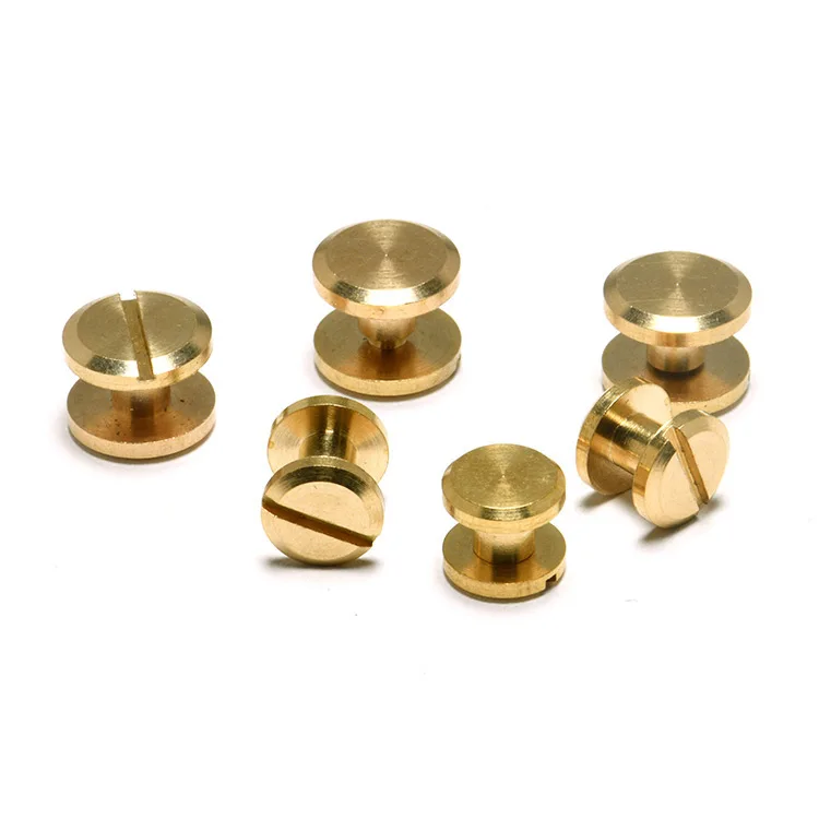 Brass Metric Concave Head Female Screw Slotted Flat Head Male Screw ...