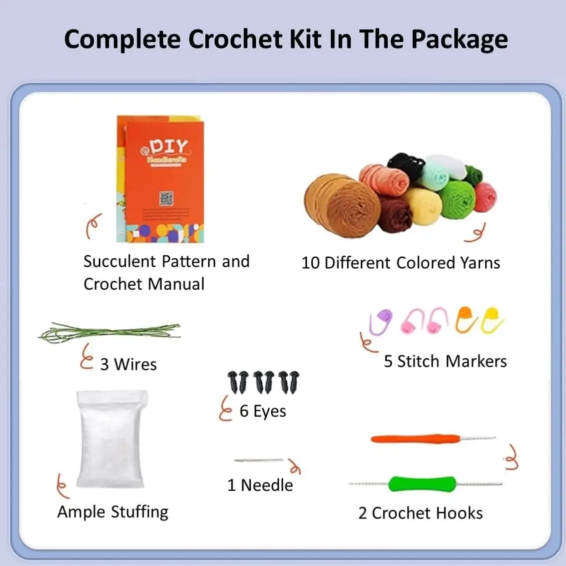 6-piece Beginner-friendly Plant Crochet Starter Kit Learn To Make ...
