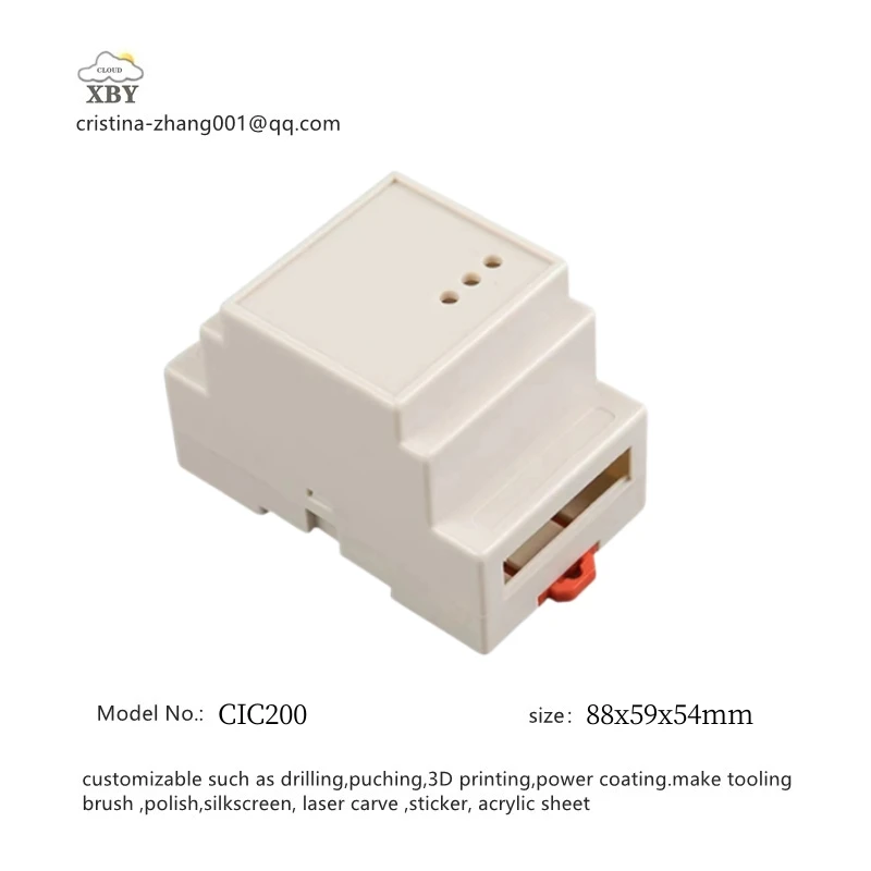 Plastic Injection Mould Din Rail Control Enclosure 88*59*54mm CIC200 ...
