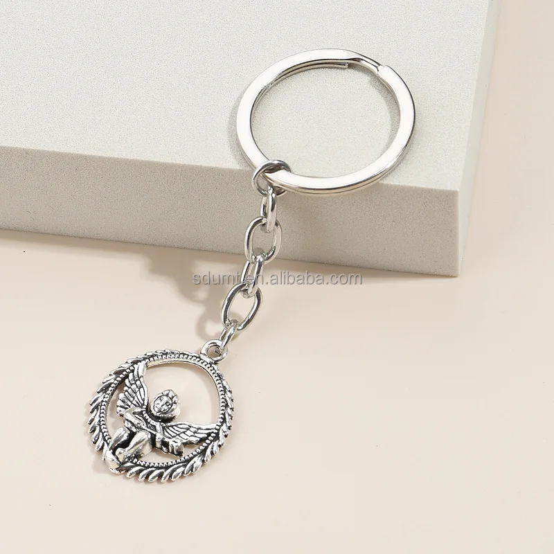 Hot Sale Angel Keyring Angle Shaped Keychain Festival Gift Metal Key ...