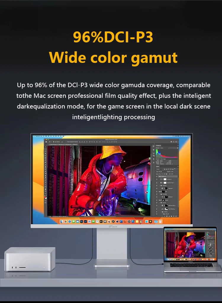 Professional 34-Inch Curved Borderless 4K Gaming LCD Monitor for PC ...