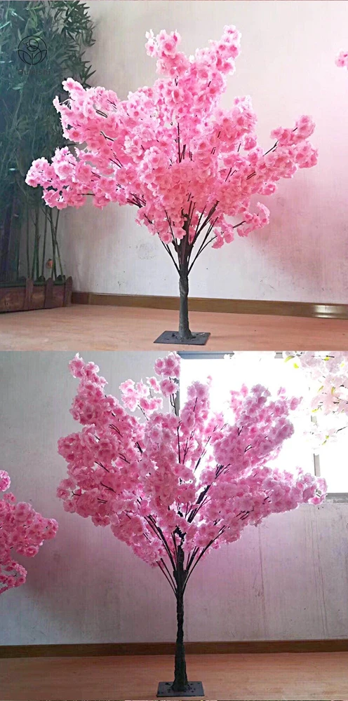 Small Cherry Blossom Tree Table Artificial Tree Restaurant Umbrellas ...