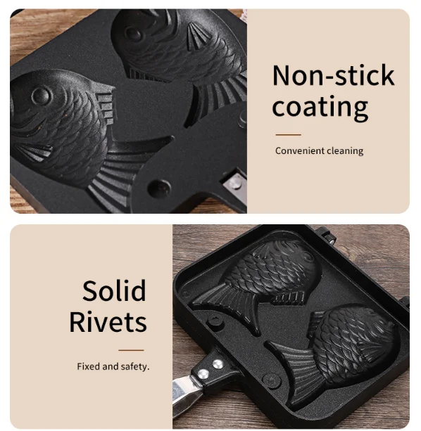 Japanese Gas Cooker Taiyaki Fish Shaped Waffle Maker