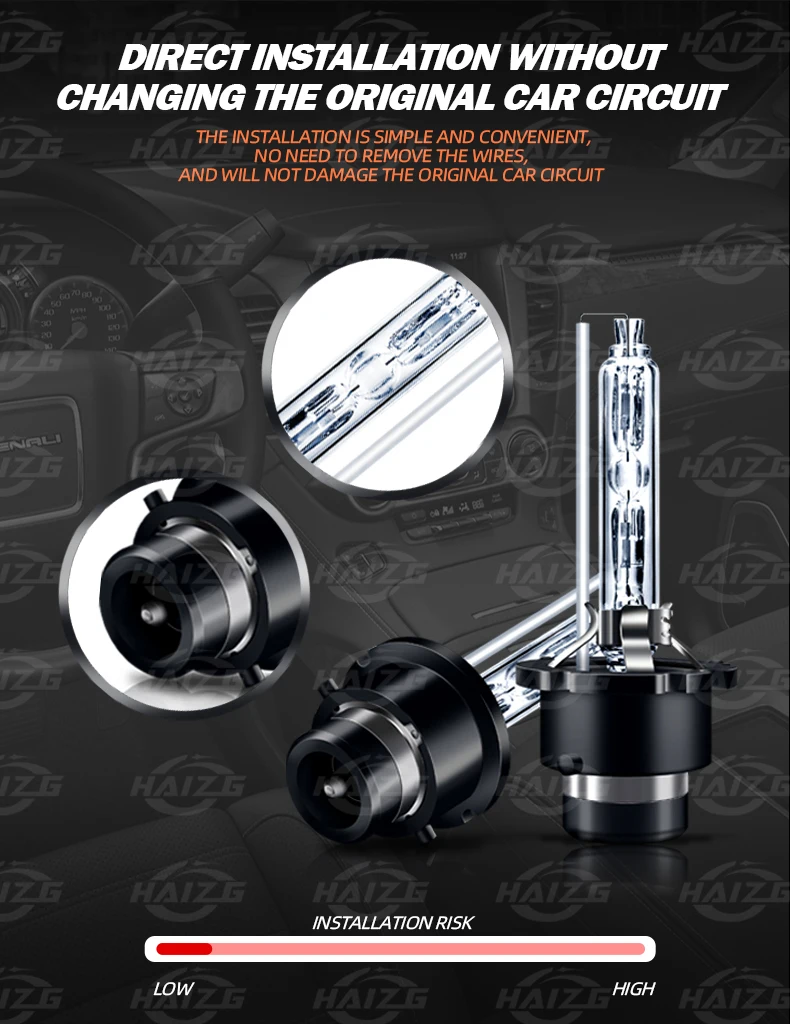HAIZG Super Bright D Series Halogen Bulbs - 6000k Xenon