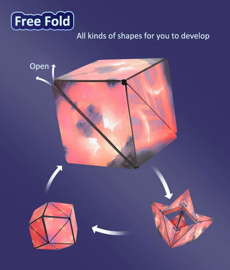 2023 Popular Cube Set Deformation Box 3d Infinite Geometric Fidget Cube ...