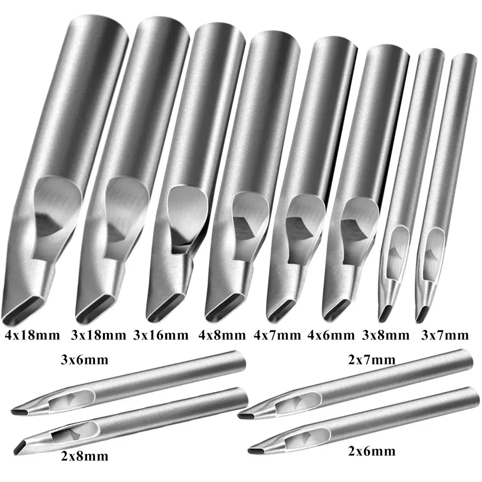 12pcs New Useful Leather Craft Rectangle Punch Tools