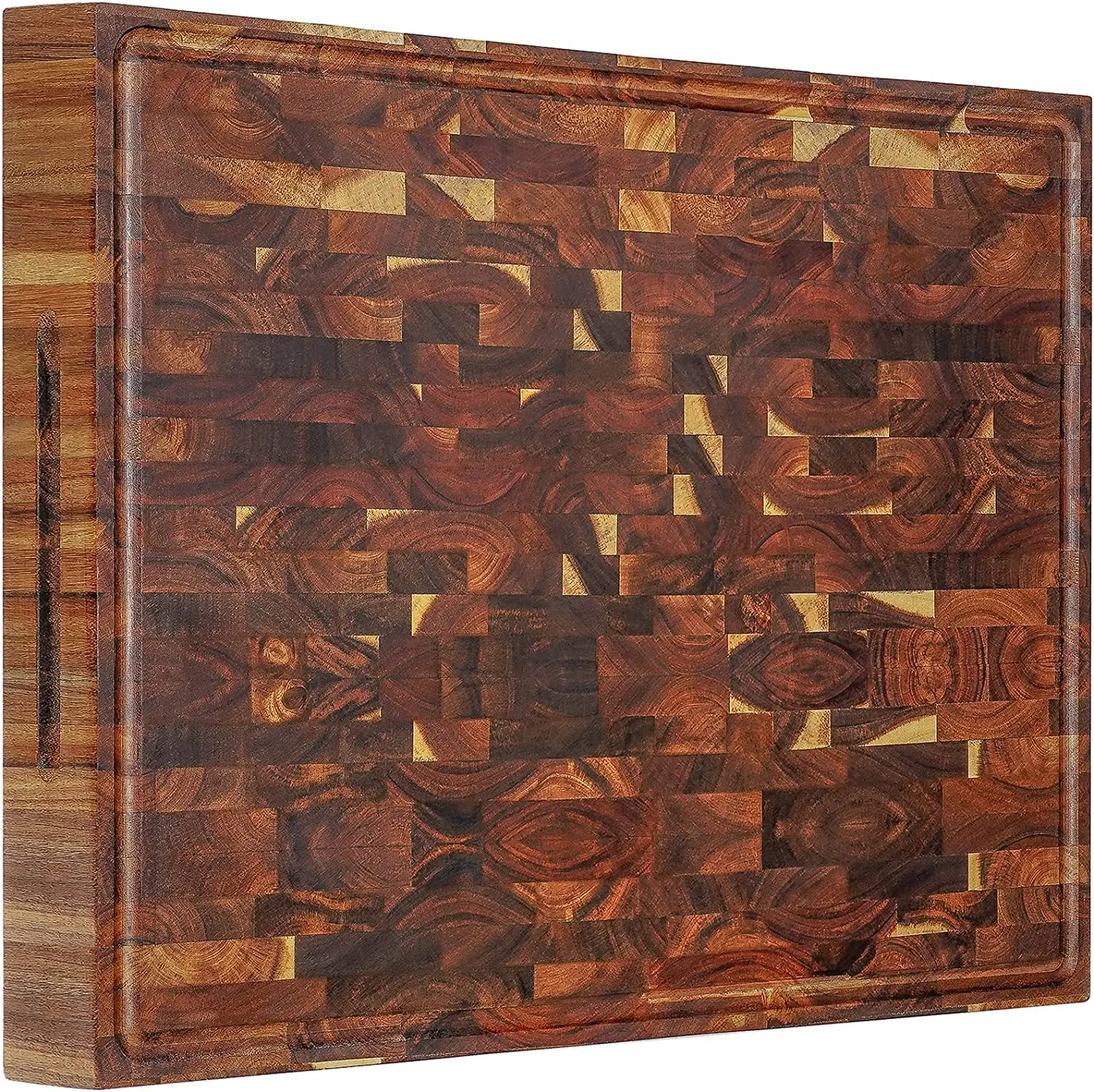Large Thick End Grain Acacia Cutting Board Wooden Butcher Block ...