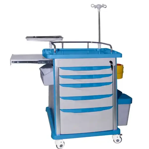 Italy new design hospital medical emergency tray anaesthesia trolley ...