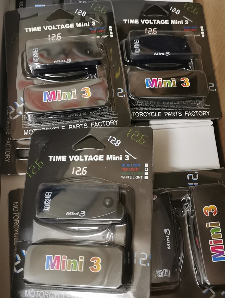 Waterproof 12v 3 In 1 Mini Digital Voltmeter Clock Thermometer Panel ...